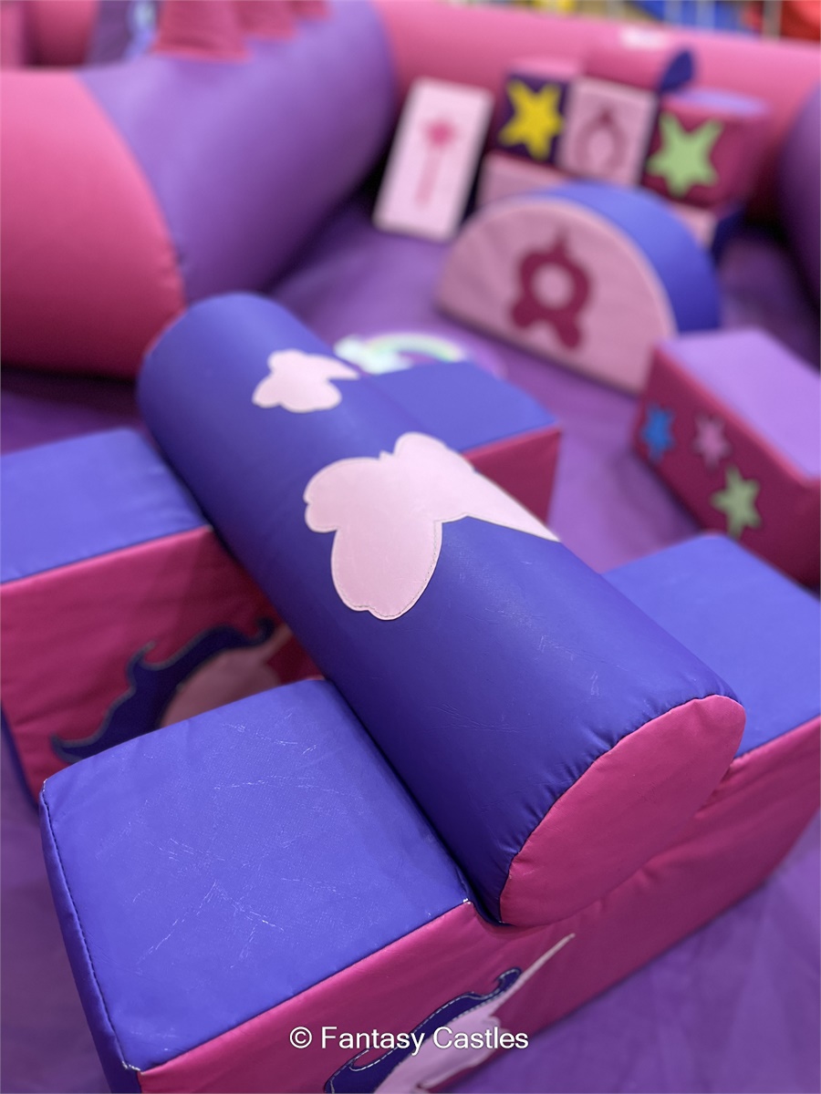 Pink & Purple Soft Play Surround with Unicorn Soft Play - Bouncy Castle Hire, Soft Play Hire ...