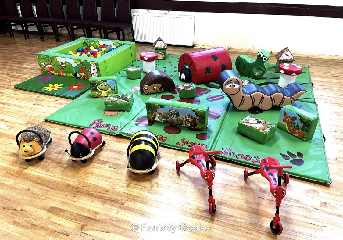 Woodland themed soft play hire for a 1st birthday party in Shrewsbury